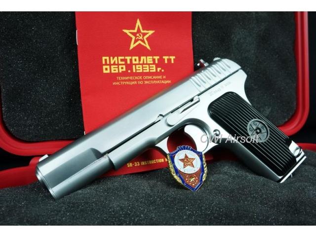 【崇武---CWI】SRC TT33/TT-33 托卡列夫全金屬GBB(電鍍亮銀版) 含紀念徽章 槍箱 | 露天市集 | 全台最大的網路購物市集