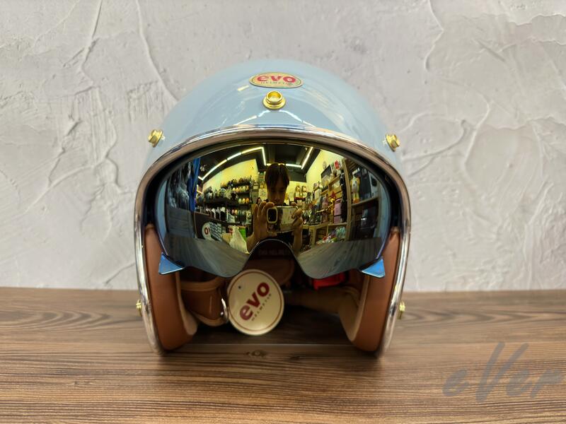 《JAP》EVO CA312 維納斯VENUS 松霧藍 內鏡電鍍 安全帽 銀邊復古騎士帽📌送現折300元 | 露天市集 | 全台最大的網路購物市集