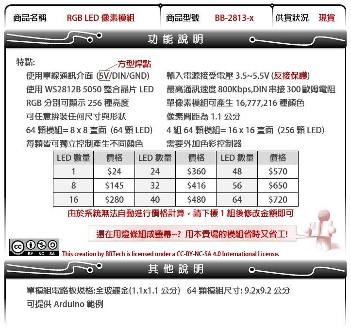 blkbox.me原裝㊣品 RGB LED模組 燈條 WS2812B WS2812 arduino (BB-2813) | 露天市集 | 全台 ...