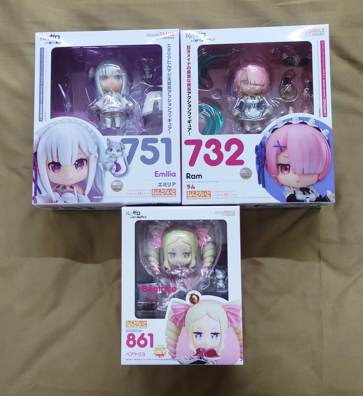 全新 現貨 代理版 GSC 黏土人 732 751 861 拉姆 爱蜜莉雅 碧翠絲 RE:從零開始的異世界生活 | 露天市集 | 全台最大的網路購物市集
