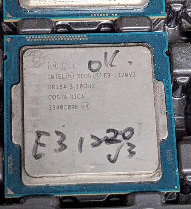 專業電腦量販維修 二手 正式版 XEON E3-1220 V3 CPU 清倉每顆399元 | 露天市集 | 全台最大的網路購物市集