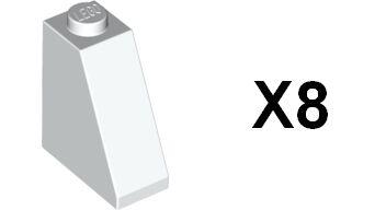 全新LEGO樂高斜磚 60481 4515370 白色 Slope 65 2x1x2 (8個) E24 H66 | 露天市集 | 全台最大的網路購物市集