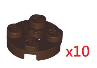 【磚樂】10個一組LEGO 樂高 4032 4623298 Plate Round 2x2 深棕 圓形薄板 | 露天市集 | 全台最大的網路購物市集