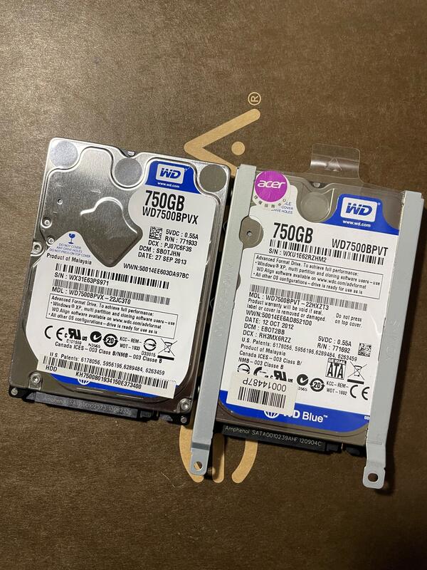 WD 藍標 WD75BPVT WD75BPVX 750G 750GB 2.5吋 SATA3 NB 筆電 筆記型 硬碟 | 露天市集 | 全台最 ...