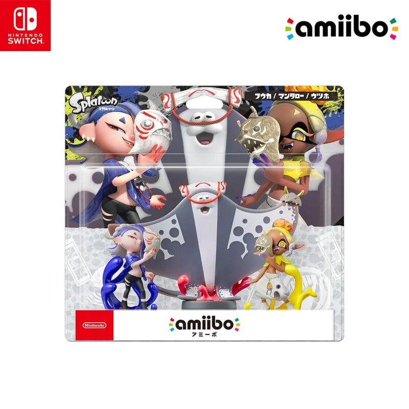 現貨 Switch amiibo 斯普拉遁3 漆彈3 魚漿幫 曼曼 莎莎 鬼福 (amiibo-SP-YJB) | 露天市集 | 全台最大的網路購物市集