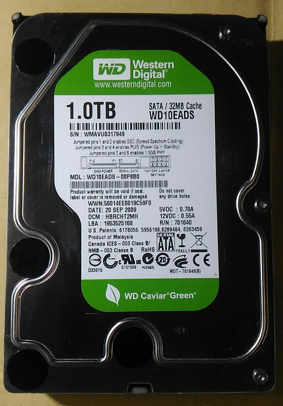 WD1003FBYZ WD RE 企業級 WD10EADS 綠標 1tb 320g 硬碟SATA線20 | 露天市集 | 全台最大的網路購物市集