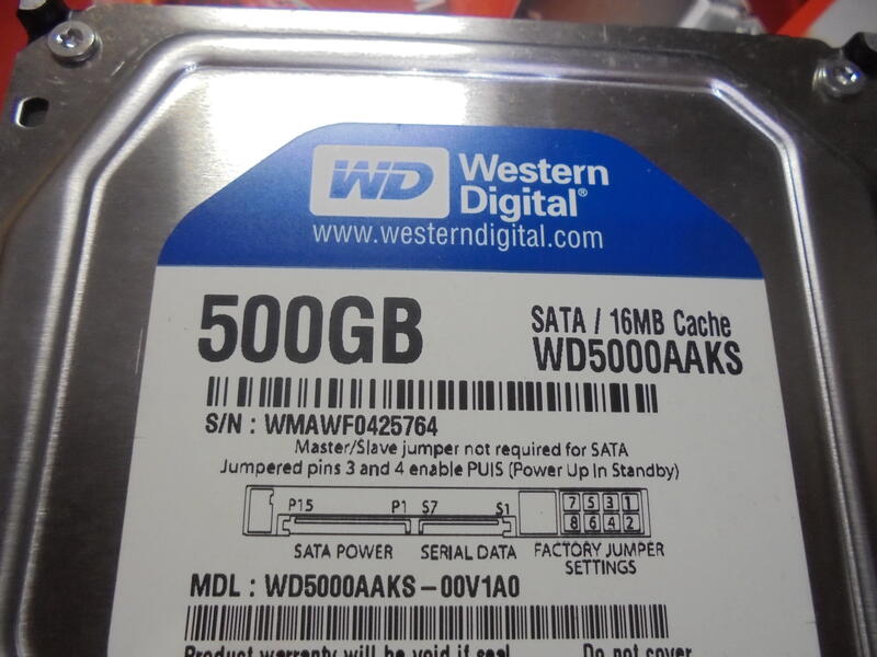 WD硬碟 500G 藍標 SATAII 型號:WD5000AAKS-00V1A0 | 露天市集 | 全台最大的網路購物市集