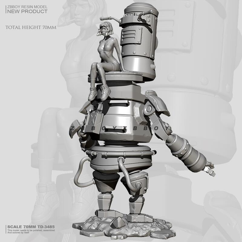【新品預訂】73mm ZBBOY監制 機器人與女孩 樹酯人型 TD-3485 | 露天市集 | 全台最大的網路購物市集
