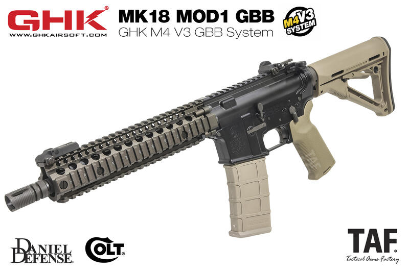【TAF Custom+免運】2024 V3新版 GHK MK18 MOD1 GBB Colt/DD 雙授權沙色DX版 | 露天市集 | 全台最大的網路購物市集