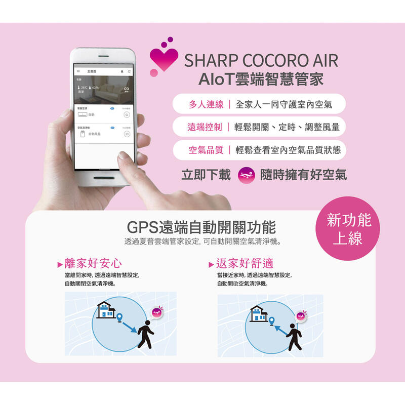 附發票＊元元家電館＊SHARP 夏普 16坪 AIoT智慧美型鬱金香空氣清淨機 KC-P70T-W | 露天市集 | 全台最大的網路購物市集
