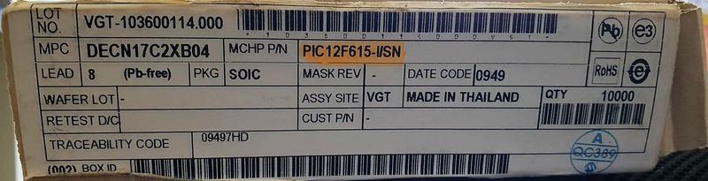 PIC12F615-I/SN(MCP)(10顆500)8-位微控制器 SOIC8原裝現貨 | 露天市集 | 全台最大的網路購物市集