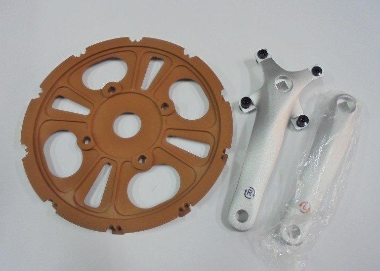 ＊新鐵馬車行＊STRIDA原廠100T塑鋼大盤 修補齒盤 含曲柄曲桿（棕色） | 露天市集 | 全台最大的網路購物市集