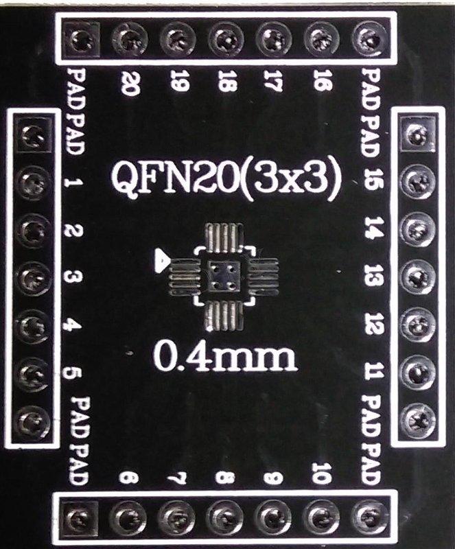 [數位DIY] QFN20(3x3) 0.4mm TO DIP 轉板(PAD) | 露天市集 | 全台最大的網路購物市集