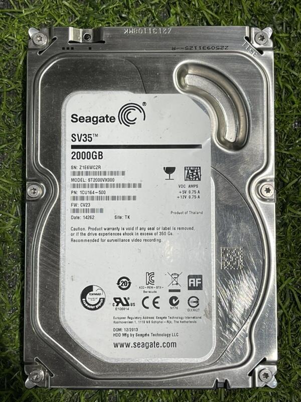 【琻霖】【二手硬碟】希捷 Seagate 2TB/SATA/3.5"/ST2000VX000/ST2000VX002含稅 | 露天市集 | 全 ...