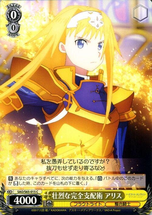 『魔窟』WS 刀劍神域 SAO/S65-015 C 愛麗絲 Alicization 紙牌 | 露天市集 | 全台最大的網路購物市集