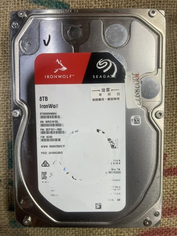 【琻霖】【二手硬碟】希捷 SEAGATE 8TB/SATA/3.5"/ST8000VN004 含稅 | 露天市集 | 全台最大的網路購物市集