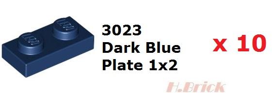 【磚樂】10個一組 LEGO 樂高 3023 4528981 Plate 1x2 深藍 薄板 | 露天市集 | 全台最大的網路購物市集