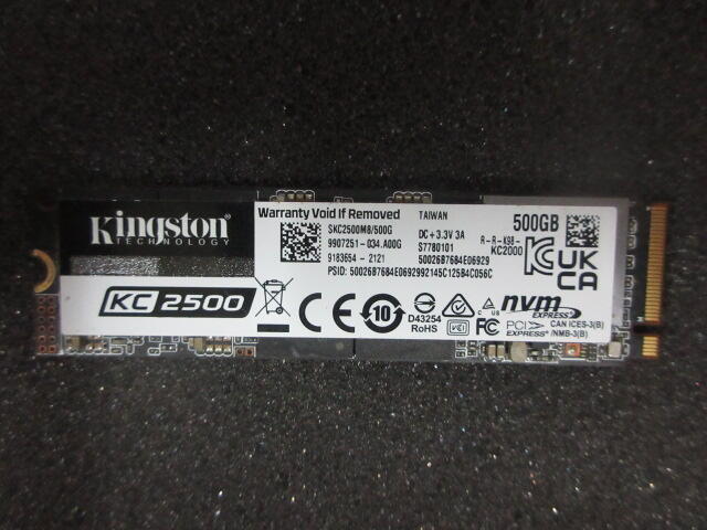 KINGSTON KC2500 500GB PCIe NVMe M.2 SSD 2280 SKC2500M8/500G | 露天市集 | 全台 ...