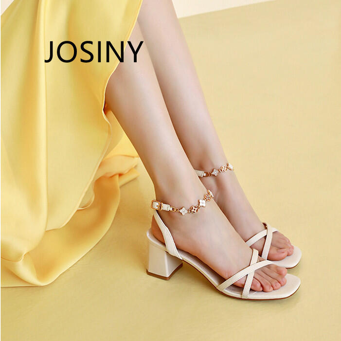 JOSINY/卓詩尼正品夏新款女鞋 優雅仙女風水鑽鏈條一字扣露趾涼鞋高跟涼鞋 全新庫存清倉 挑戰最低價 任選3件免運費 | 露天市集 | 全台 ...