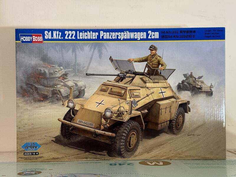 1/35 HOBBYBOSS Sd.Kfz.222 二戰德軍 裝甲偵察車/通訊車 No.82442 | 露天市集 | 全台最大的網路購物市集
