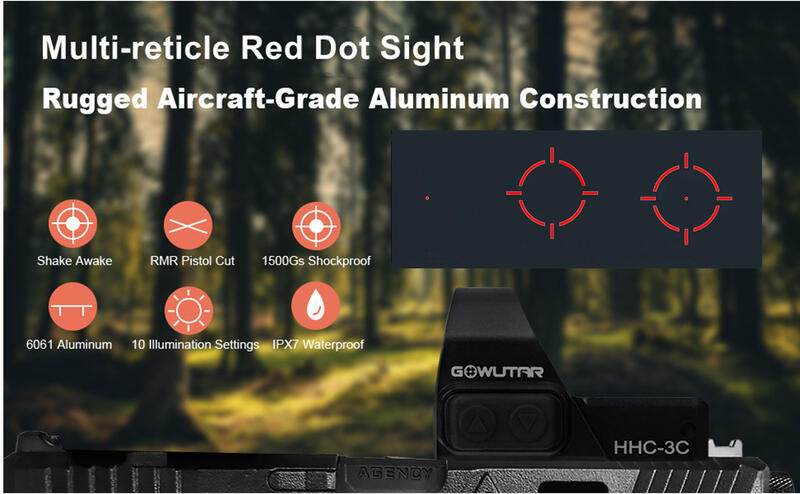 【狩獵者生存專賣】GOWUTAR HHC-3C Shake Awake Micro Reflex RMR孔位開關式內紅點 | 露天市集 | 全 ...