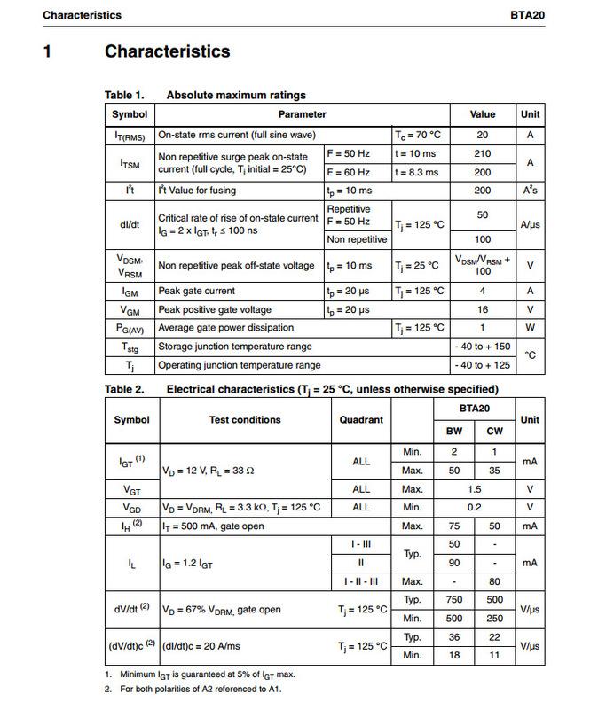 【DIY_LAB#1047】BTA20-600B (TO-220) 20A 600V TRIAC雙向可控矽電晶體(現貨) | 露天市集 | 全 ...