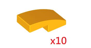 【磚樂】10個一組 LEGO 樂高 11477 6099728 Curved 2x1 No Studs 亮橘色 弧面 | 露天市集 | 全台最 ...