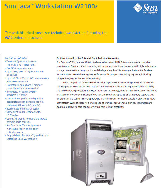 Sun Java 工作站 Workstation W2100z - Dual AMD Opteron 250 | 露天市集 | 全台最大的網路購物市集
