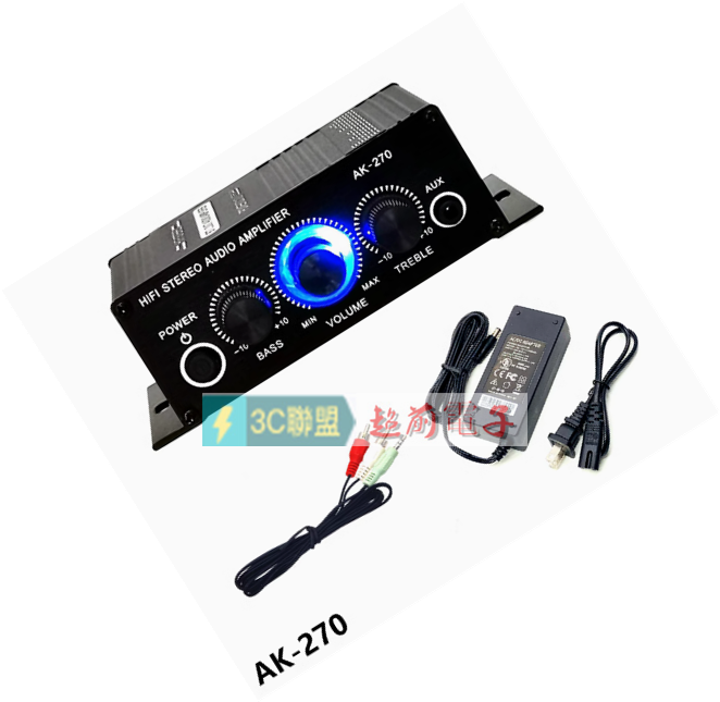 12V 200W + 200W HIFI車載家用擴大機 3D立體聲 高低音調節 附5A電源 到手即用 AK270 | 露天市集 | 全台最大的 ...