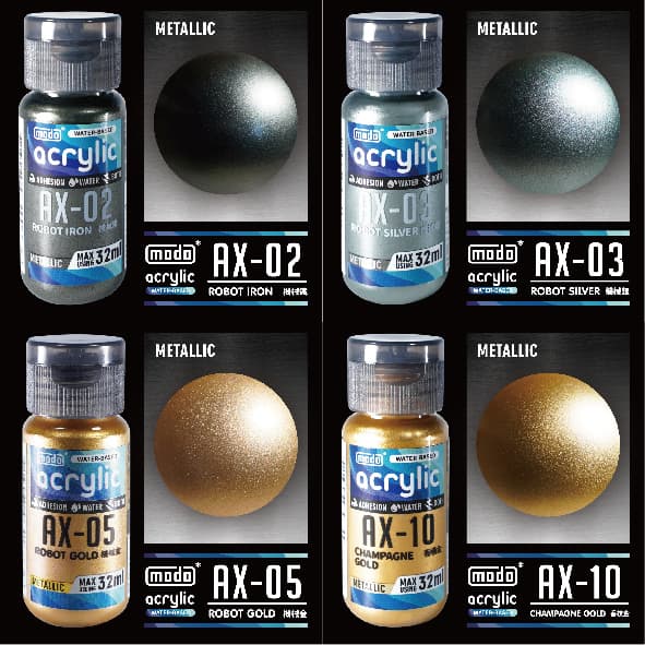 【modo摩多製造所】二代新水漆 AX金屬色 單瓶綜合賣場/金屬色/32ML/模型漆/水漆｜官方賣場 | 露天市集 | 全台最大的網路購物市集