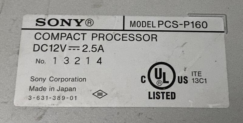 二手市面稀少復古 SONY COMPACT PROCESSOR PCS-P160(上電有反應但功能未測試當收藏/裝飾品) | 露天市集 | 全台最大的網路購物市集