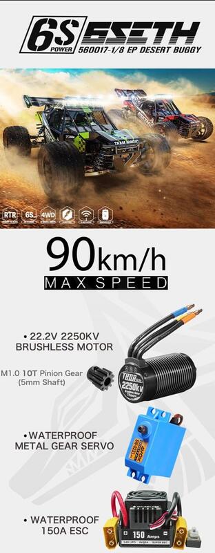 RC樂 Team Magic 精凌 560017G 6SETH 1/8 6S 沙漠卡車 (RTR/綠色) | 露天市集 | 全台最大的網路購物市集