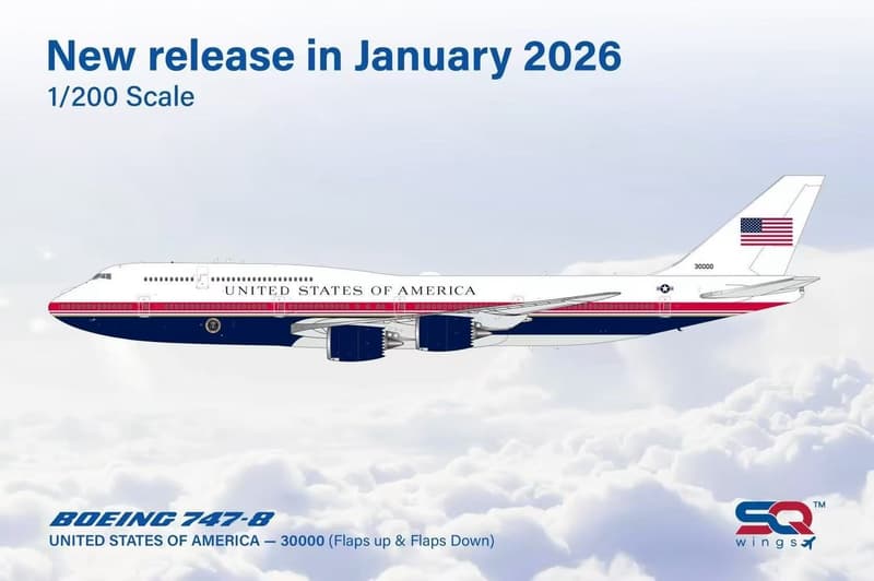 SQ Wings 美國空軍一號 US Air Force One B747-8 30000 1:200 | 露天市集 | 全台最大的網路購物市集