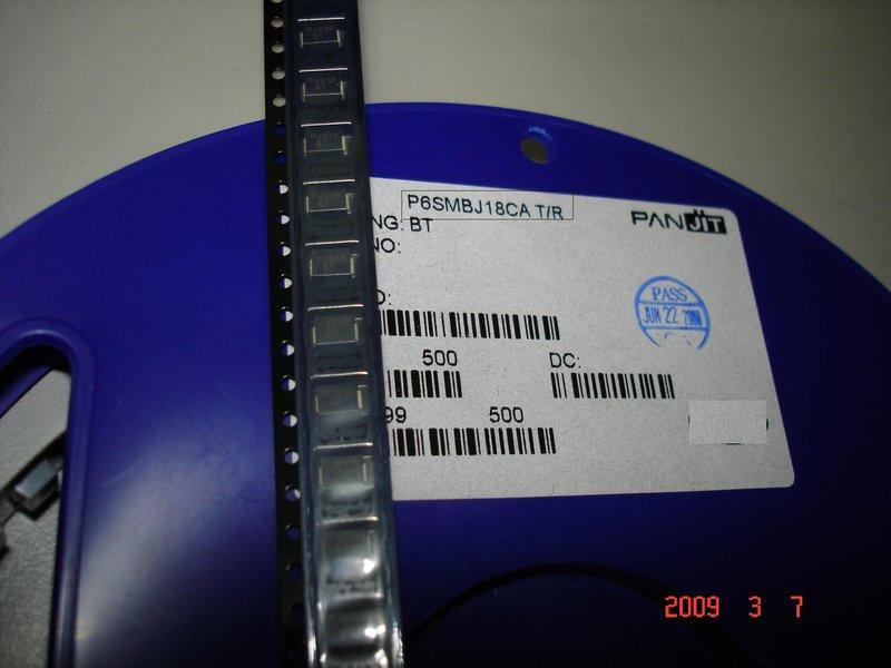 TVS DIODE ( SMBJ 突波 吸收 二極体 ) PAN-JIT P6SMBJ18CA 600W 18V (雙向) SMB | 露天 ...