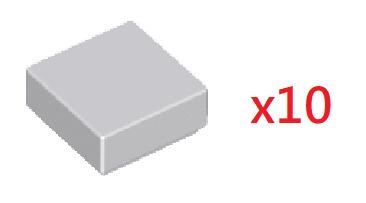 【磚樂】10個一組LEGO 樂高 3070b 4211415 Tile 1x1 Groove 淺灰 平板 | 露天市集 | 全台最大的網路購物市集