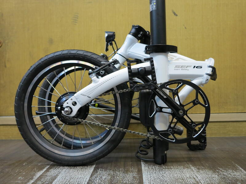 【冠鑫自行車】HASA SEF16 16吋 單速 鋁合金 碳纖維前叉 電動助力車 電動車 電輔車 折疊車 白色 台灣製 | 露天市集 | 全台最大的網路購物市集