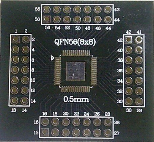 [數位DIY] QFN56(8x8) TO DIP 0.5mm轉接板 | 露天市集 | 全台最大的網路購物市集