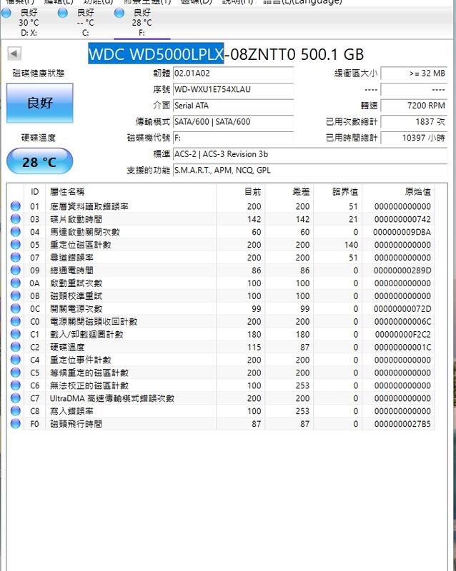 WD 威騰 500GB WDC WD5000LPLX | 露天市集 | 全台最大的網路購物市集