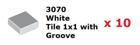 【磚樂】10個一組 LEGO 樂高 3070 307001 Tile 1x1 with Groove 白色 平滑板 | 露天市集 | 全台最大 ...