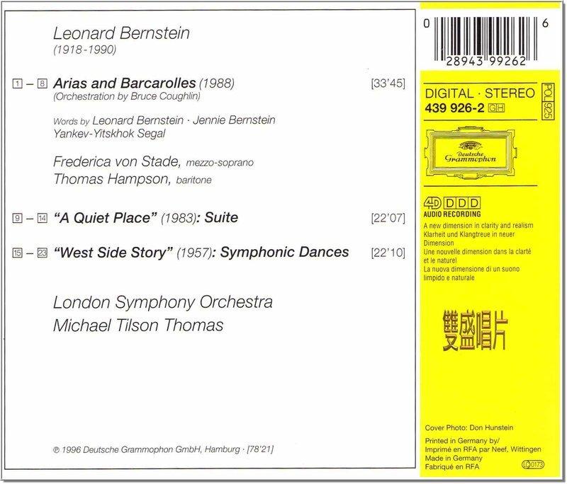 **Encore**(CD)Bernstein 伯恩斯坦作品選粹 439926-2 //新品// S006 | 露天市集 | 全台最大的網路購物市集
