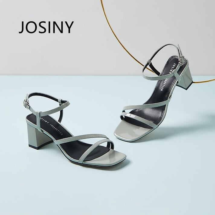 JOSINY/卓詩尼正品夏新款女鞋 時尚仙女風方頭一字帶粗跟百搭高跟女涼鞋 全新庫存清倉 挑戰最低價 任選3件免運費 | 露天市集 | 全台最 ...