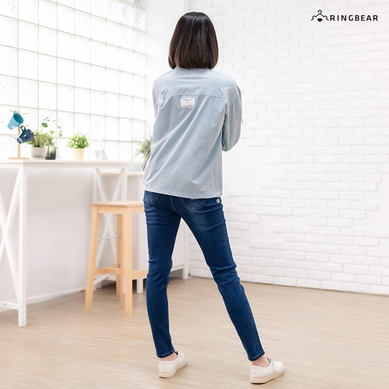 薄外套--J372韓版小清新肩部滾條字母布標點綴拉鍊薄款防曬外套(粉.藍XL-4L)-眼圈熊中大尺碼 | 露天市集 | 全台最大的網路購物市集