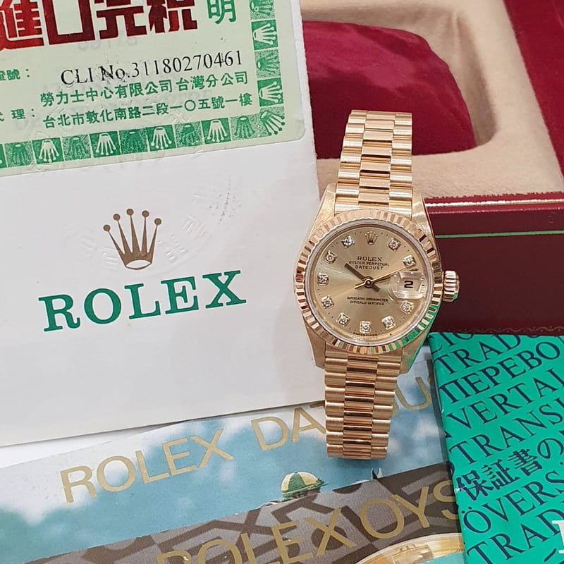 【大眾名錶】ROLEX 勞力士 69178 Datejust 18K金女錶 新包台 金十鑽 台灣AD 大眾名錶G218 | 露天市集 | 全台 ...