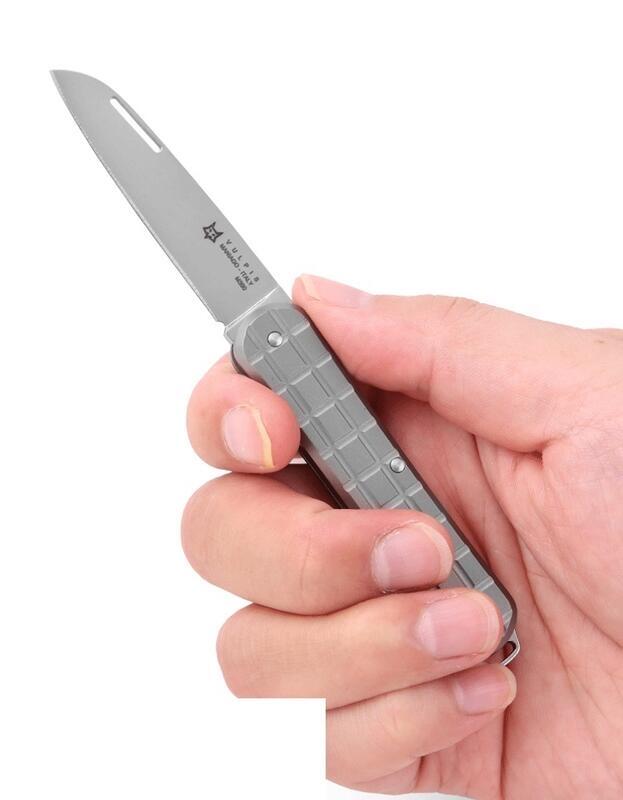 [德威名刀]FOX VULPIS GRENADE PATTERN /M390鋼 拋光刃面 鈦合金柄 -折刀 | 露天市集 | 全台最大的網路購物市集