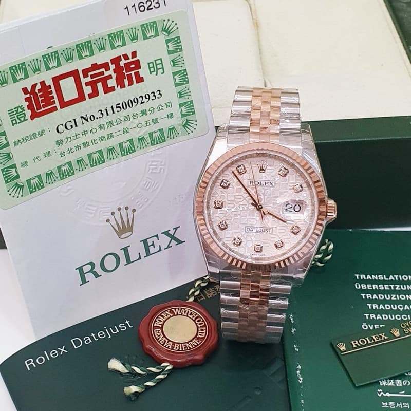 【大眾名錶】ROLEX 勞力士 116231 Datejust 蠔式日誌 18K玫瑰半金 全配件 全新品 B1203 | 露天市集 | 全台最 ...
