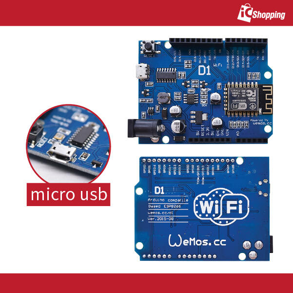 iCshop WeMos D1 Arduino UNO R3 WiFi 開發板 Type-C Micro-USB | 露天市集 | 全台最大的網路購物市集