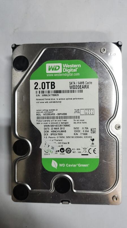 含稅 WD20EARX 2TB 2T 保固一個月 11H552 | 露天市集 | 全台最大的網路購物市集