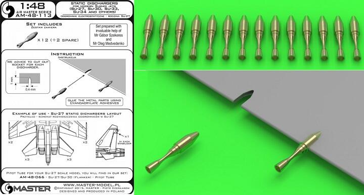Master Model 1/48 Su-27, Su-30, Su-33, Su-34 金屬放電針改套_48-113 | 露天市集 | 全台 ...