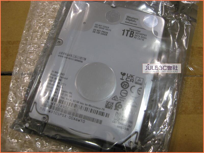 JULE 3C會社-威騰WD WD10SPSX 1TB 1T 黑標/7MM/64M/AF/未拆封/保內/2.5吋 硬碟 | 露天市集 | 全台 ...