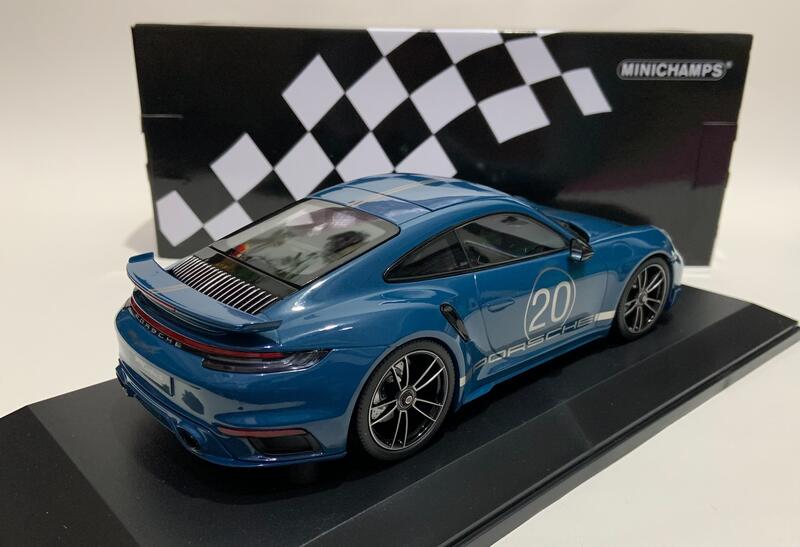 Porsche 911 Turbo S 20週年 藍色 992 Minichamps 1/18 | 露天市集 | 全台最大的網路購物市集